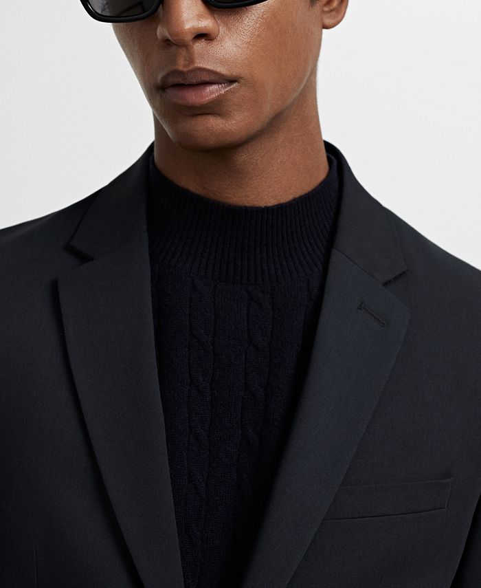 MANGO Men's Super Slim-Fit Stretch Fabric Suit Blazer - Macy's