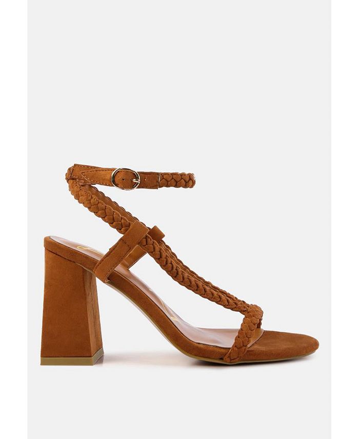 London Rag Women's Smoosh Braided Block Heel Sandals - Macy's