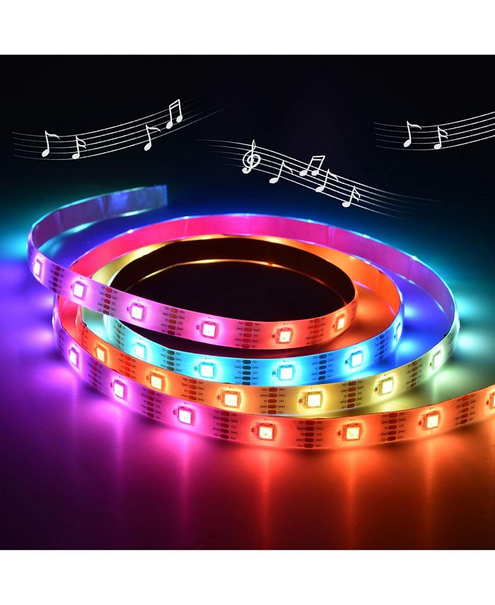 Yescom 6.6 Ft LED Strip Light Extension Color Changing Voice Music ...