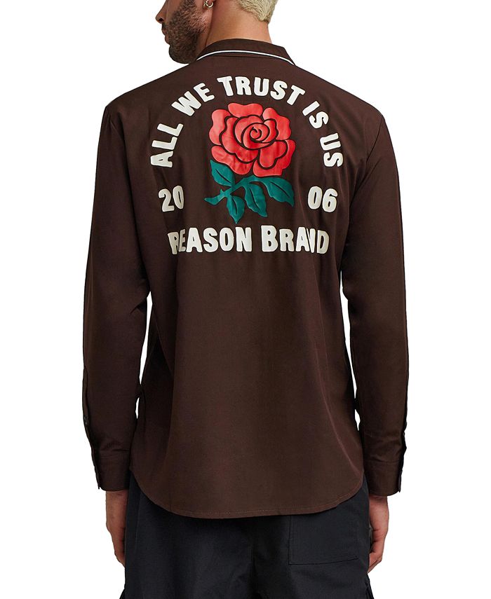 Reason Men's All We Trust Long Sleeve Woven Shirt - Macy's