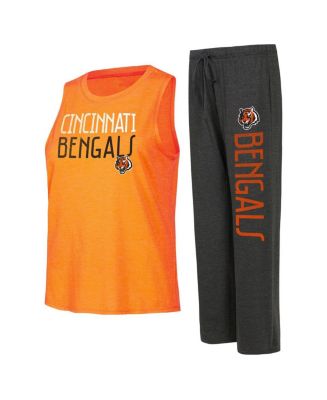Women's Concepts Sport Black, Orange Distressed Cincinnati Bengals ...