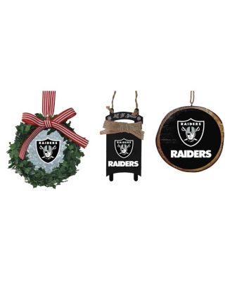 The Memory Company Las Vegas Raiders Three-Pack Wreath, Sled and Circle ...