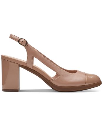 Clarks Women's Bayla Joy Cap-Toe Slingback Pumps - Macy's