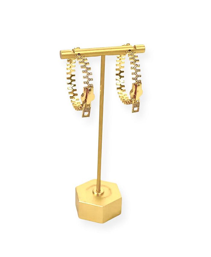 Allison Avery Zipper Hoops - Macy's