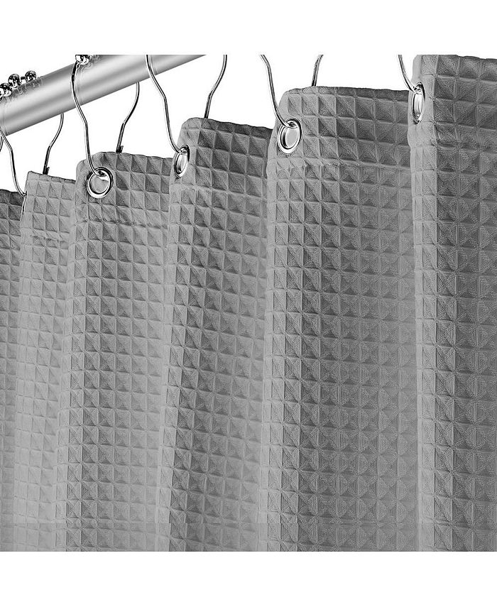 Creative Scents Fabric Waffle Grey Shower Curtain For Bathroom Macys
