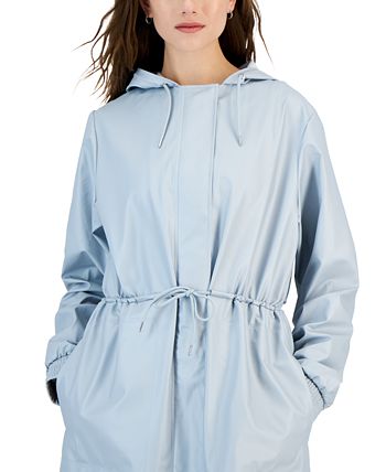 Rains Women's String Hooded Drawstring-Waist Parka - Macy's