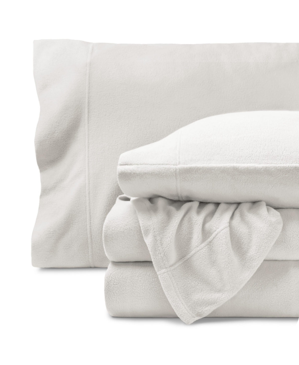Click here for Bare Home Polar Fleece Sheet Set  Split King - Cre... prices