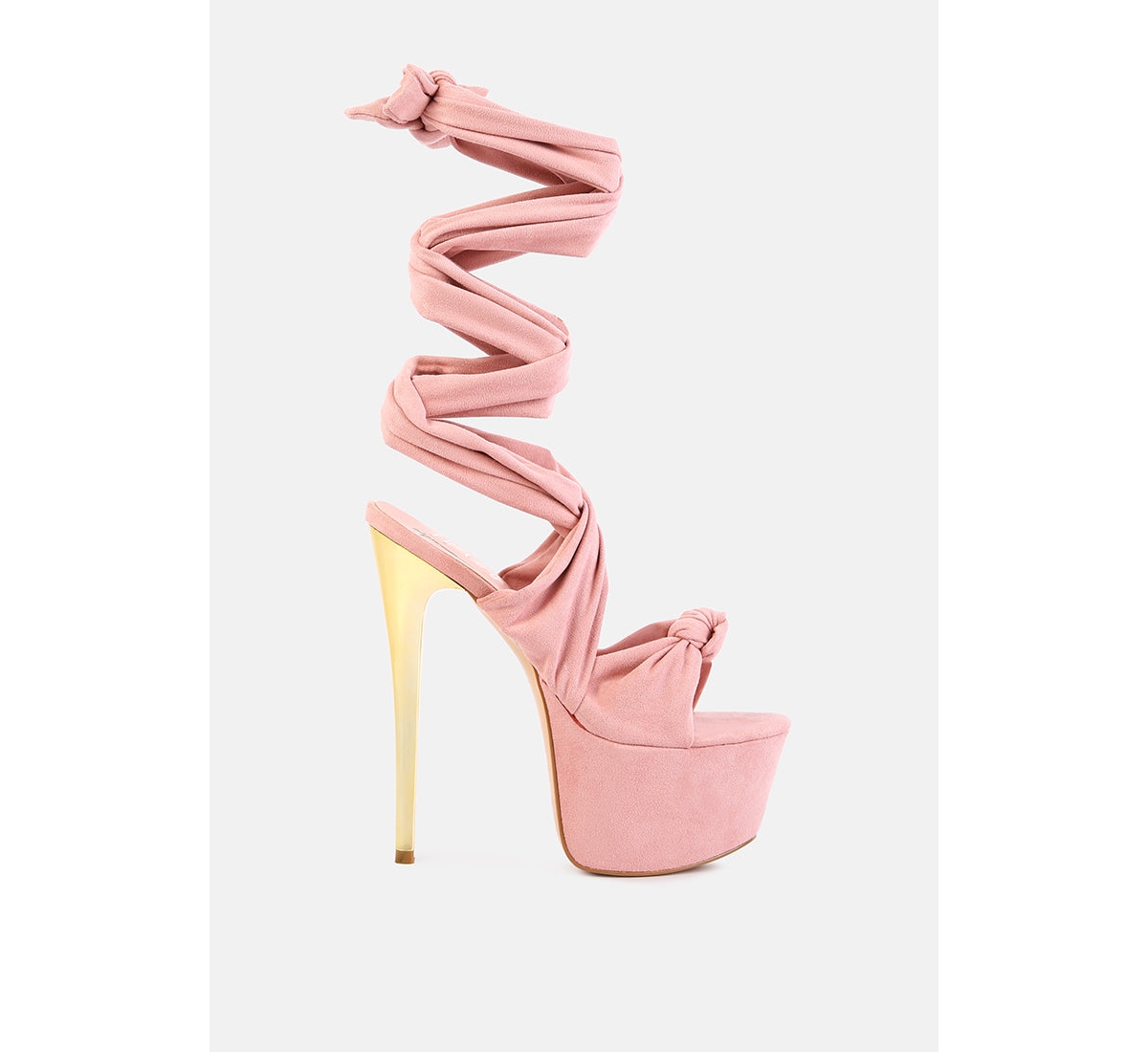 Click here for Bauble High Heeled Lace Up Sandals - Pink prices