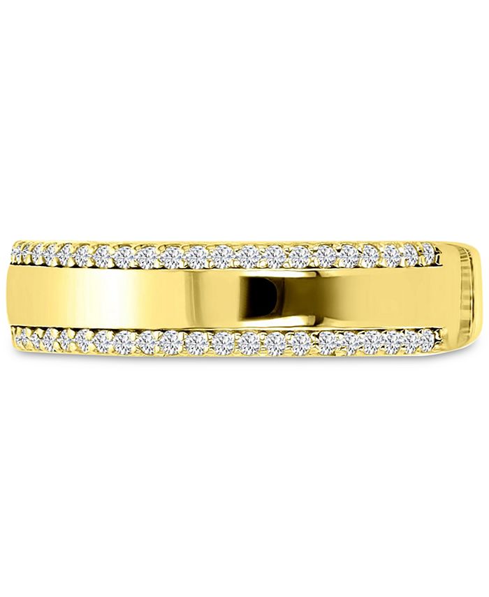 Macy's Cubic Zirconia Double Border Polished Band - Macy's