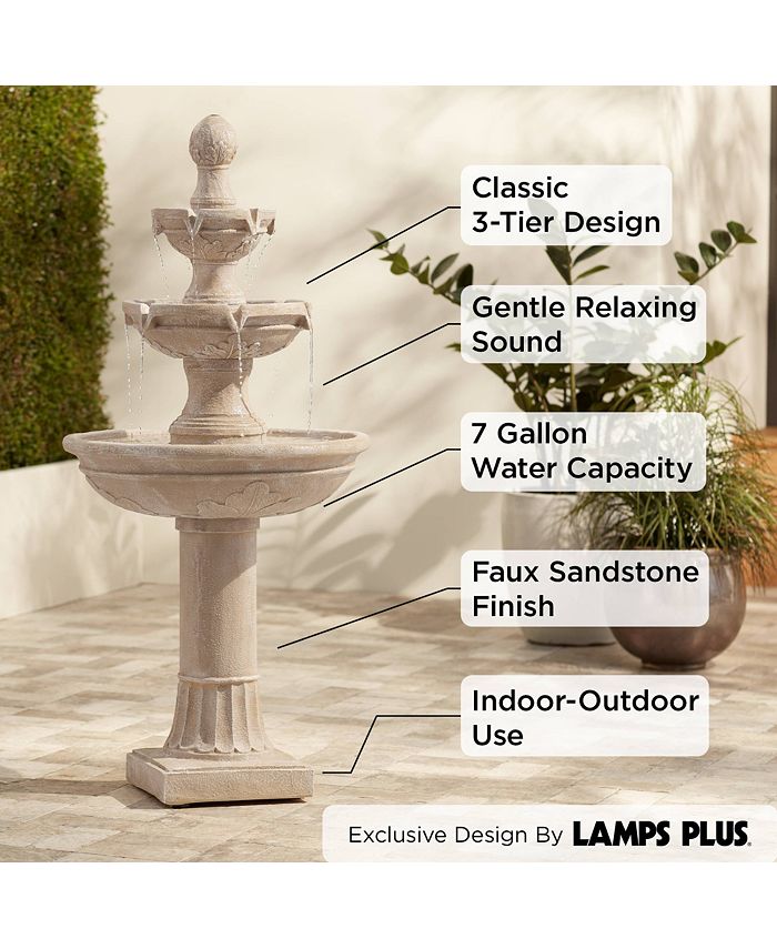 John Timberland Stafford Italian Outdoor Floor Bubbler Fountain and ...