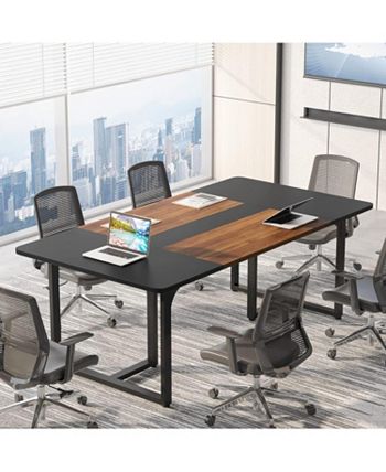Tribesigns Tribe signs Rectangle Conference Table, Business Style Large ...