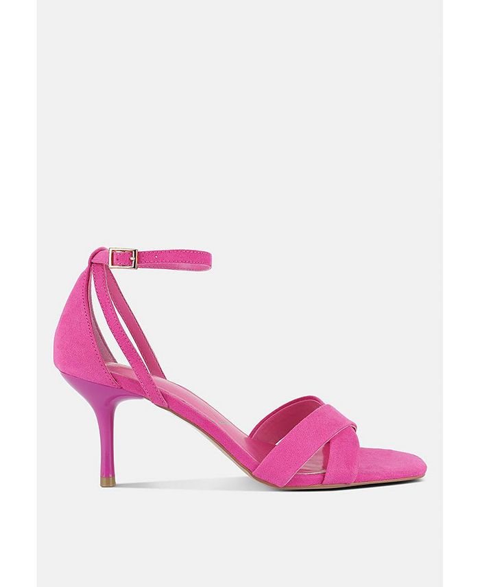 London Rag Women's Oraiku Faux Suede Cross Strap Heels - Macy's