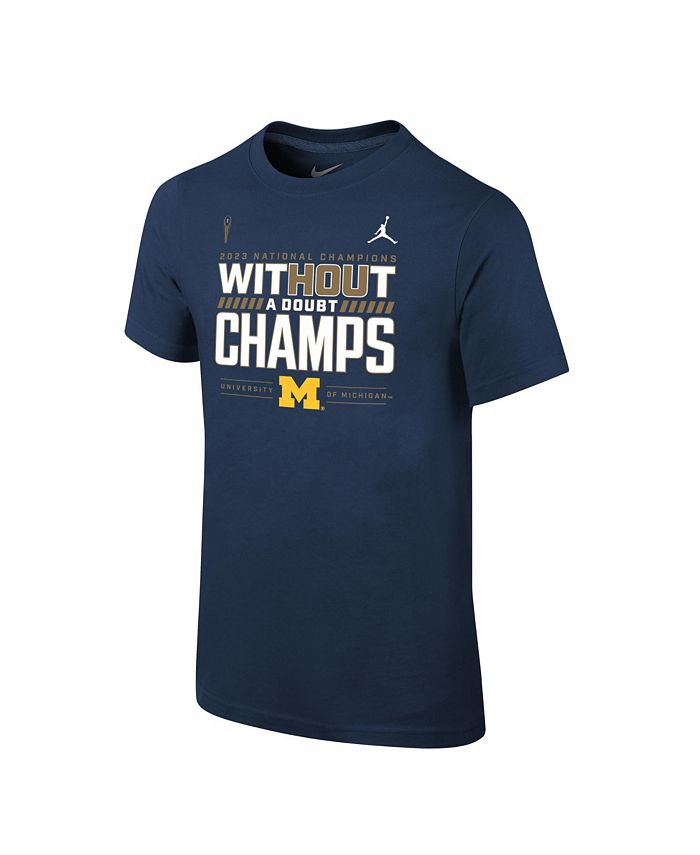 Jordan Big Boys Navy Michigan Wolverines College Football Playoff 2023 National Champions Locker ...