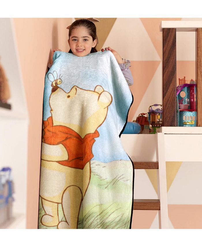 Disney Winnie The Pooh Mister Bee Micro Raschel Fleece Throw Blanket 48 ...