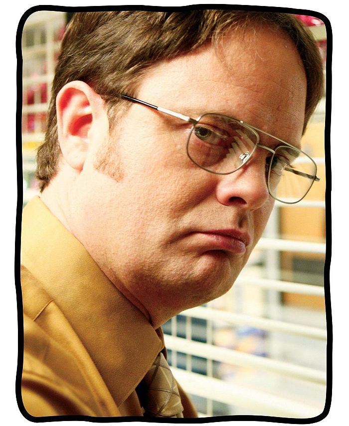 The Office Big Face Dwight Schrute Blanket 46" X 60" Flannel Fleece ...