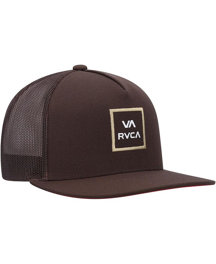 RVCA Men's Brown VA All the Way Trucker Snapback Hat - Macy's