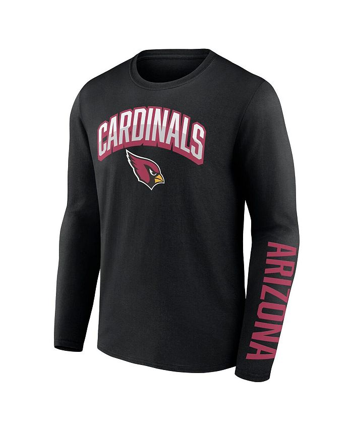 Fanatics Men's Black, Cardinal Arizona Cardinals Long Sleeve T-shirt ...