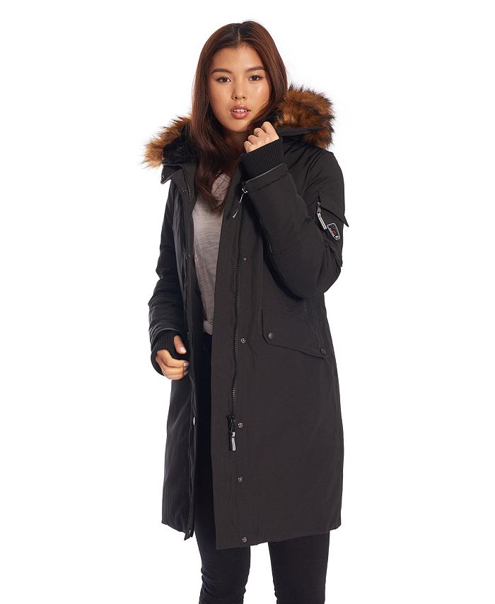 Alpine North Women's Laurentian | Long Parka Winter With Faux Fur Hood ...