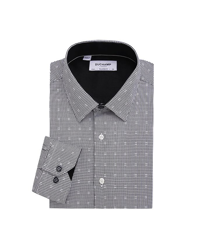 Duchamp London Men's Fancy Check Dress Shirt - Macy's