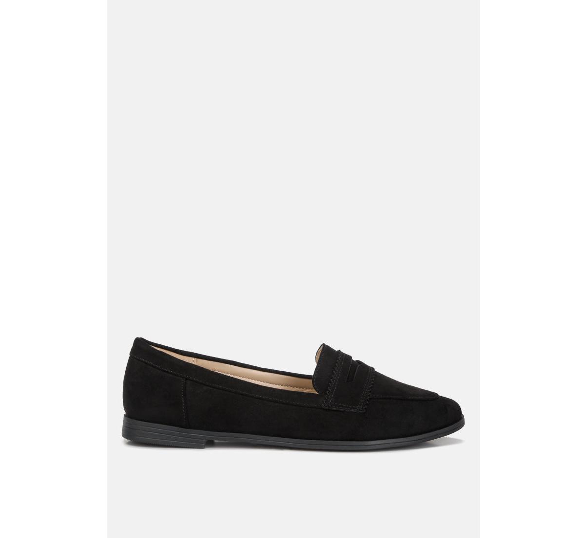 Click here for Womens pippa seude flat loafers - Black prices