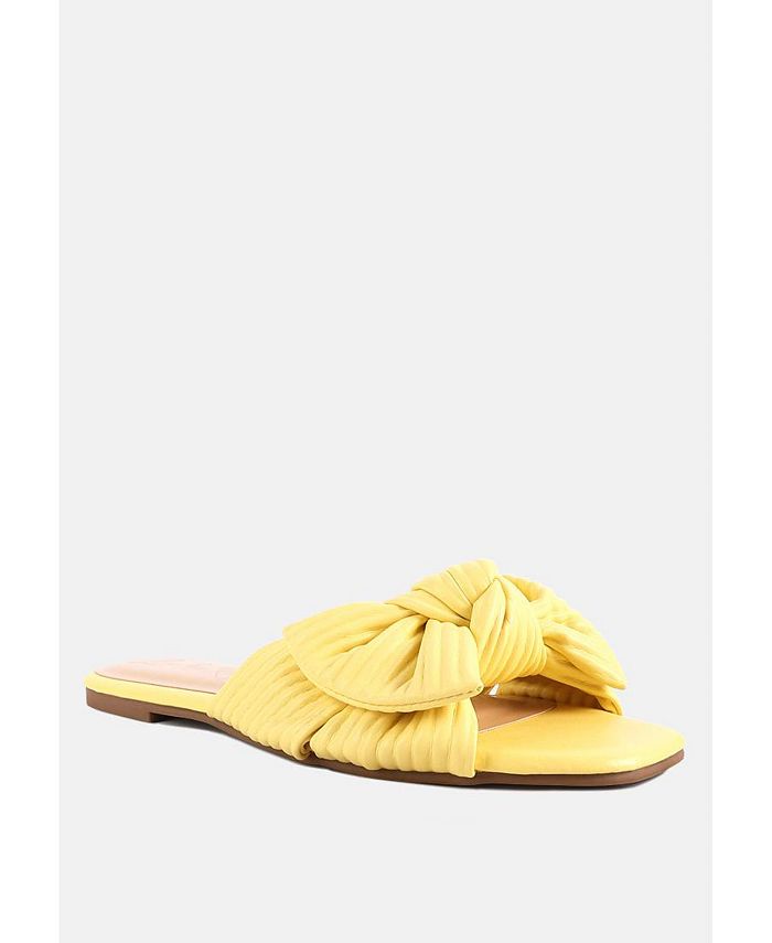 London Rag Little Jane Textured Bow Slider Flats - Macy's