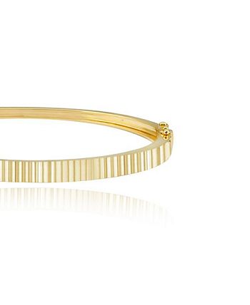 Alev Jewelry AJ by ALEV Fluted Gold Bangle - Macy's