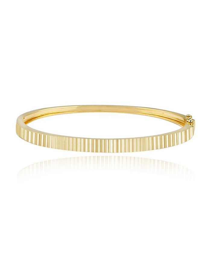 Alev Jewelry AJ by ALEV Fluted Gold Bangle - Macy's
