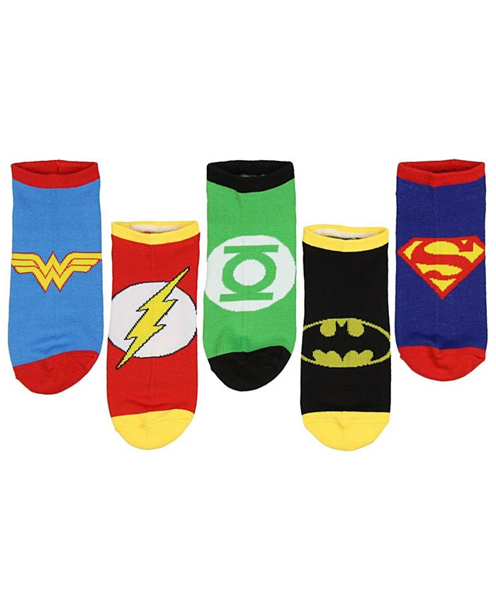 DC Comics Justice League Logos Adult Unisex 5 Pack Superhero Socks ...