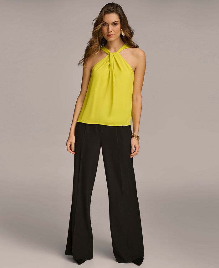 Donna Karan Women's Twist-Front Halter Top - Macy's