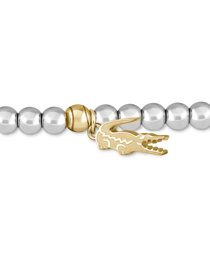 Lacoste Two-Tone Obre Beaded Charm Bracelet - Macy's