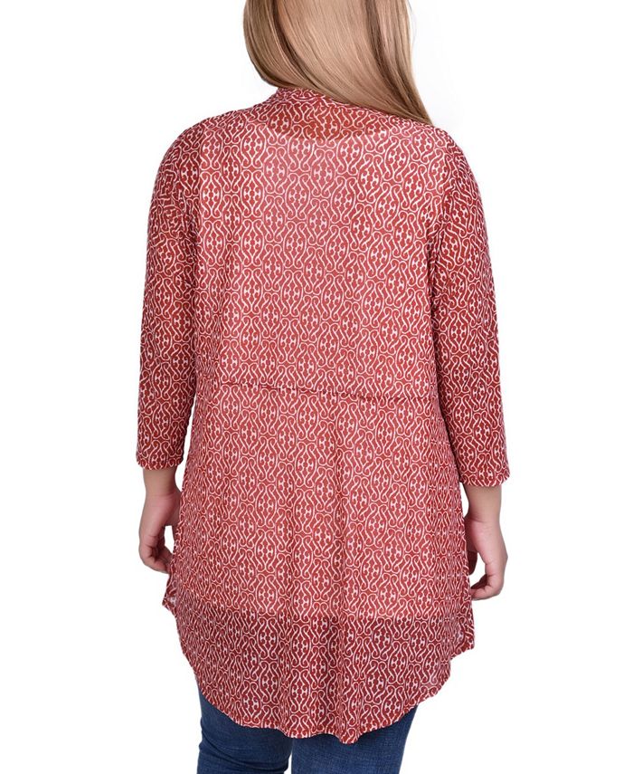 NY Collection Plus Size 3/4 Sleeve Cardigan and Tank Top, 2 Piece Set ...