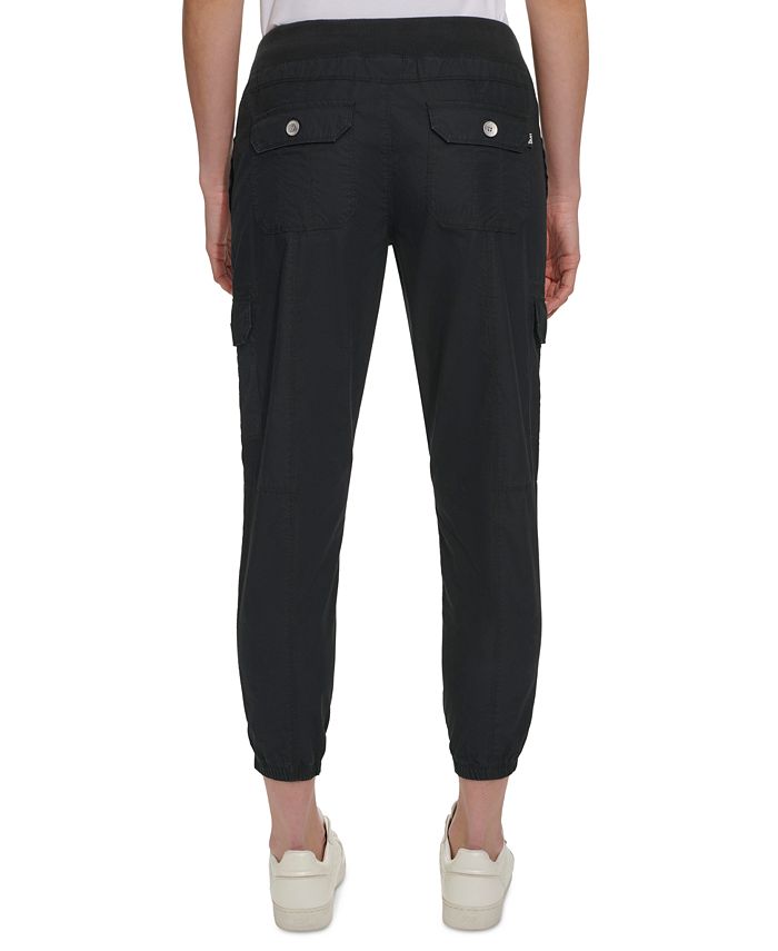 DKNY Women's Cotton Drawstring Cargo Joggers - Macy's