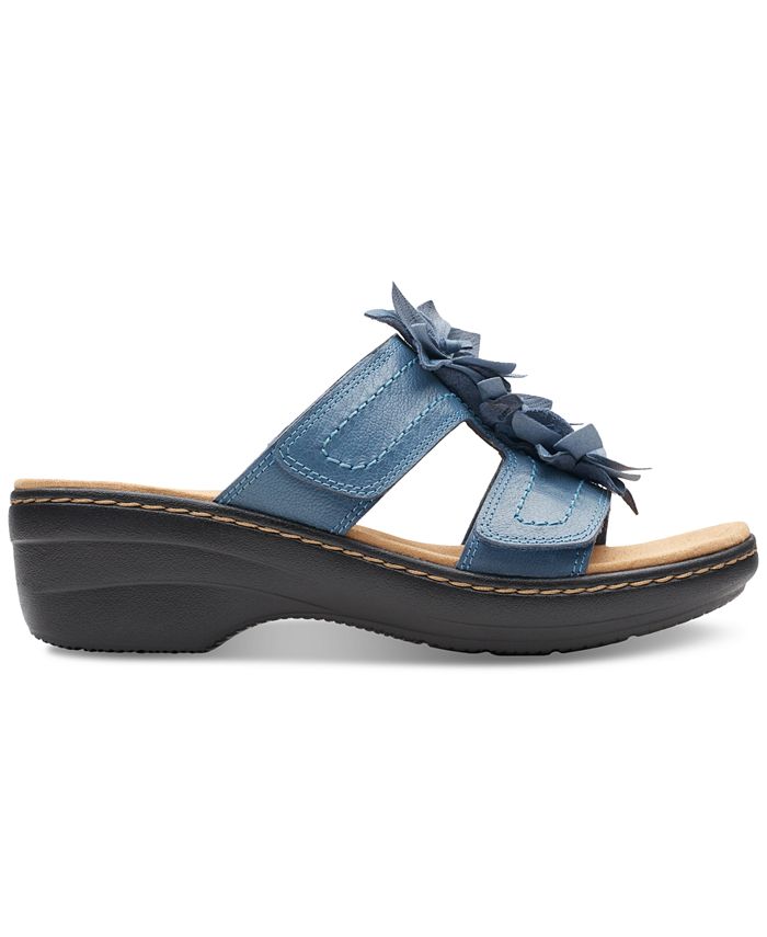 Clarks Merliah Raelyn Flower-Detail Wedge Heel Platform Sandals - Macy's
