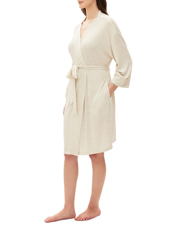 GAP Women's Long-Sleeve Belted Ribbed Robe - Macy's