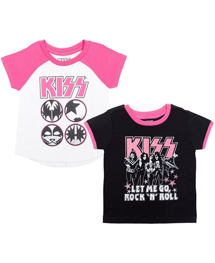 KISS Rock Band Girls 2 Pack Graphic Short Sleeve T-Shirt Child - Macy's