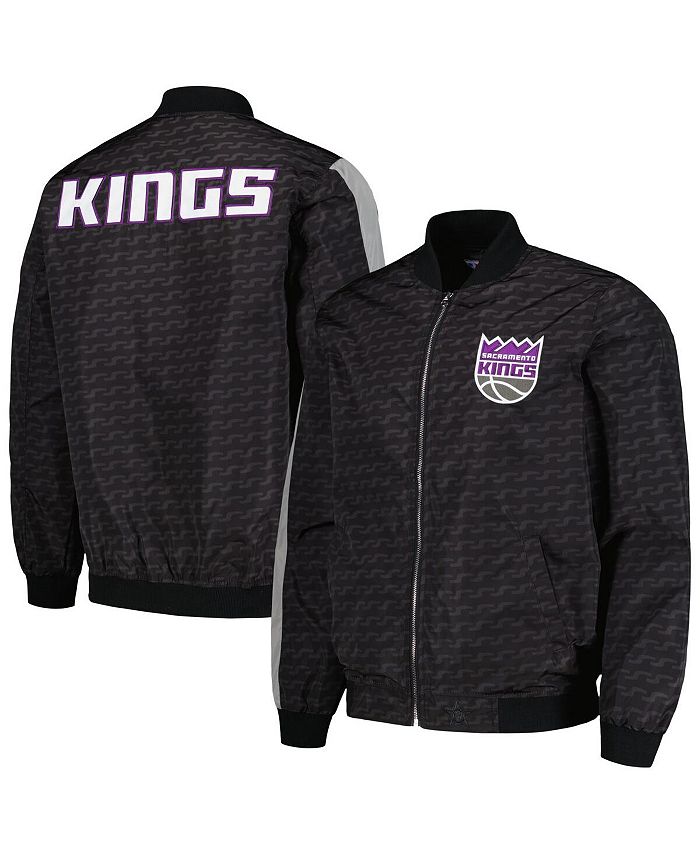 JH Design Men's Black Sacramento Kings Full-Zip Bomber Jacket - Macy's