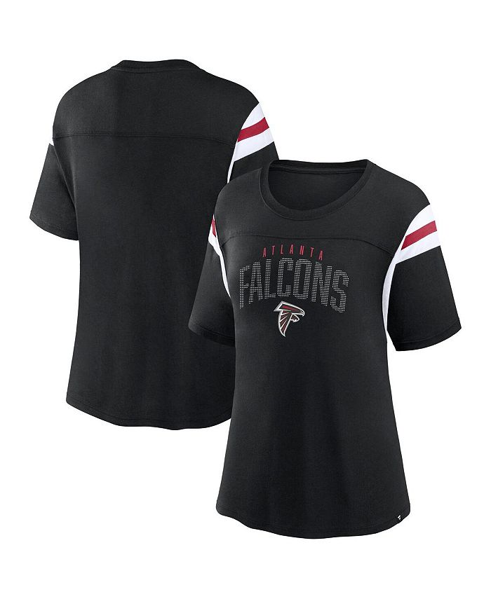 Fanatics Women's Black Atlanta Falcons Classic Rhinestone T-shirt - Macy's