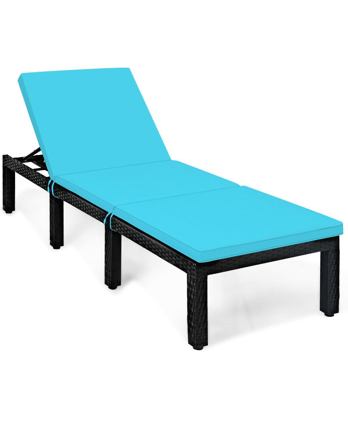 Click here for Patio Rattan Lounge Chair Chaise Couch Cushioned H... prices
