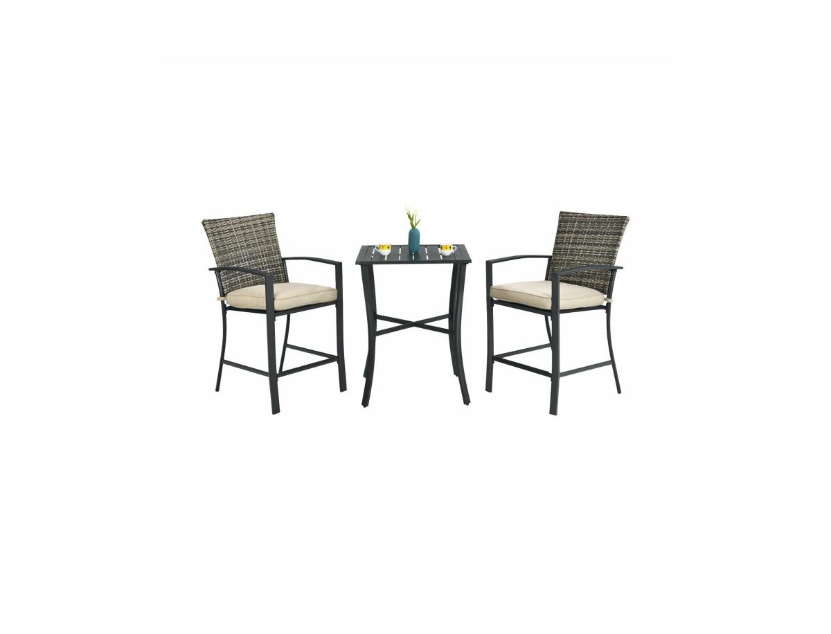 Click here for Slickblue 3 Pieces Rattan Bar Furniture Set with S... prices