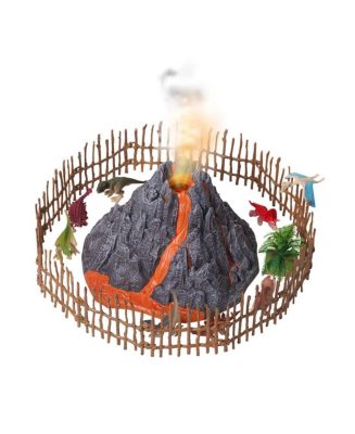 Dinosaur Play set with Volcano, Figures, and Fence, Dinosaur Toys - Macy's