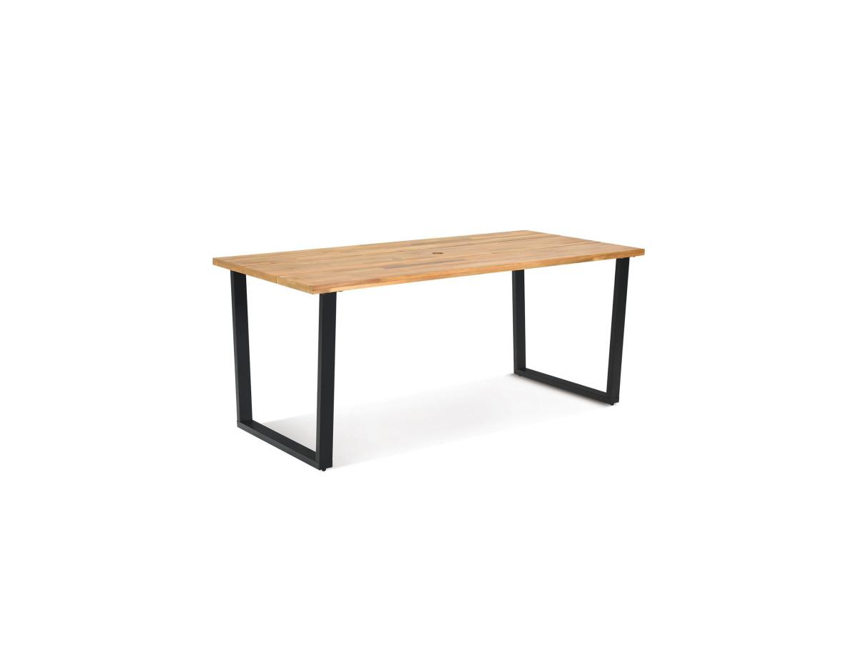 Click here for 6-Person Acacia Wood Outdoor Dining Table with 2 I... prices