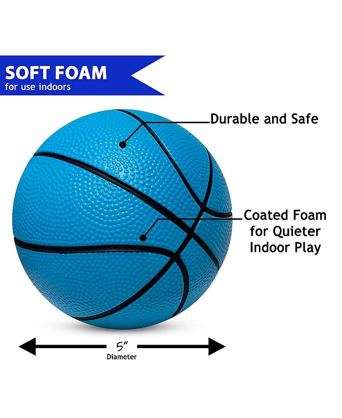 Botabee Mini Foam Basketball for Indoor Mini Hoops, Safe & Quiet for ...