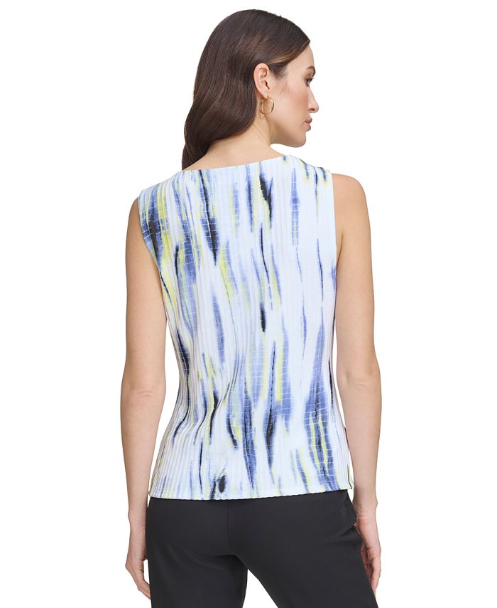 DKNY Women's Printed Sleeveless Shell Top - Macy's