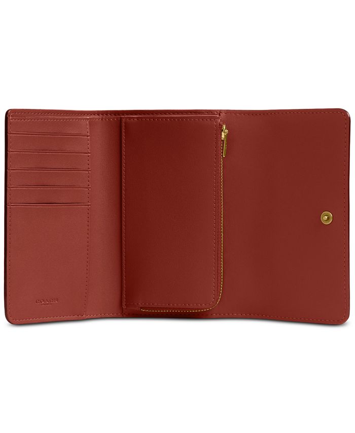 COACH Essential Medium Flap Signature Canvas Wallet - Macy's