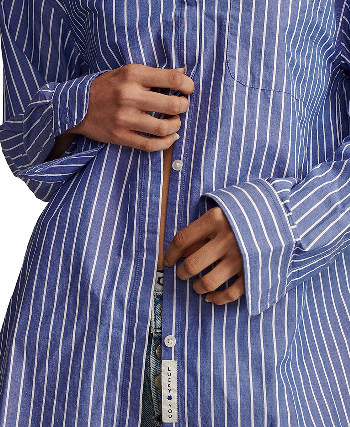Lucky Brand Women's Cotton Front and Back Button Shirt - Macy's