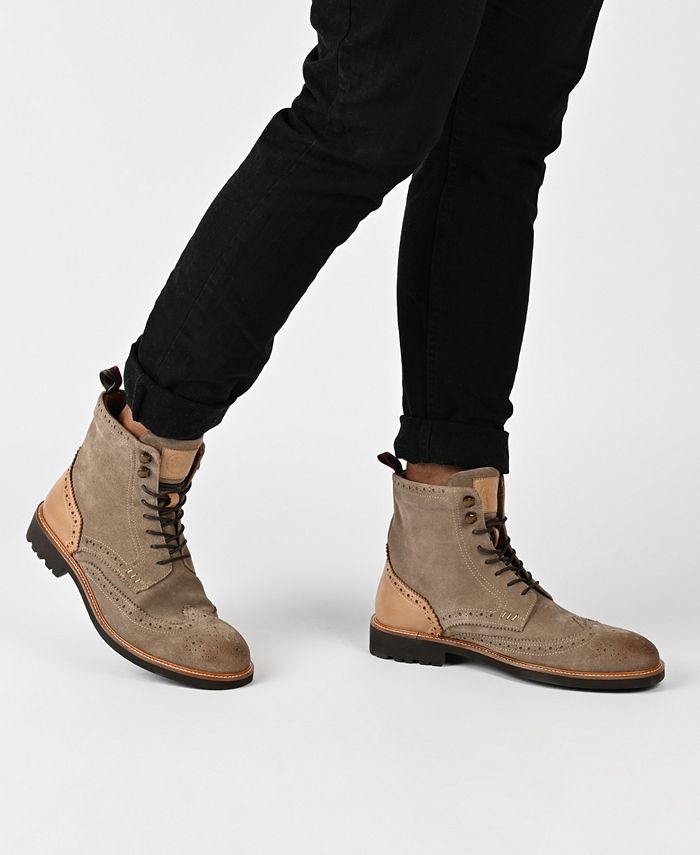 Thomas & Vine Men's Welch Tru Comfort Foam Wingtip Ankle Boots - Macy's