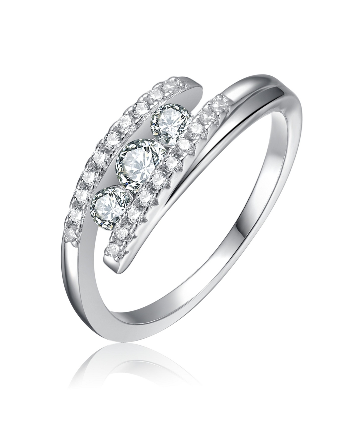 Click here for Sterling Silver White Gold Plated with Cubic Zirco... prices