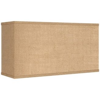 Woven Burlap Large Rectangular Lamp Shade 17" Wide x 8" Deep x 10" High ...