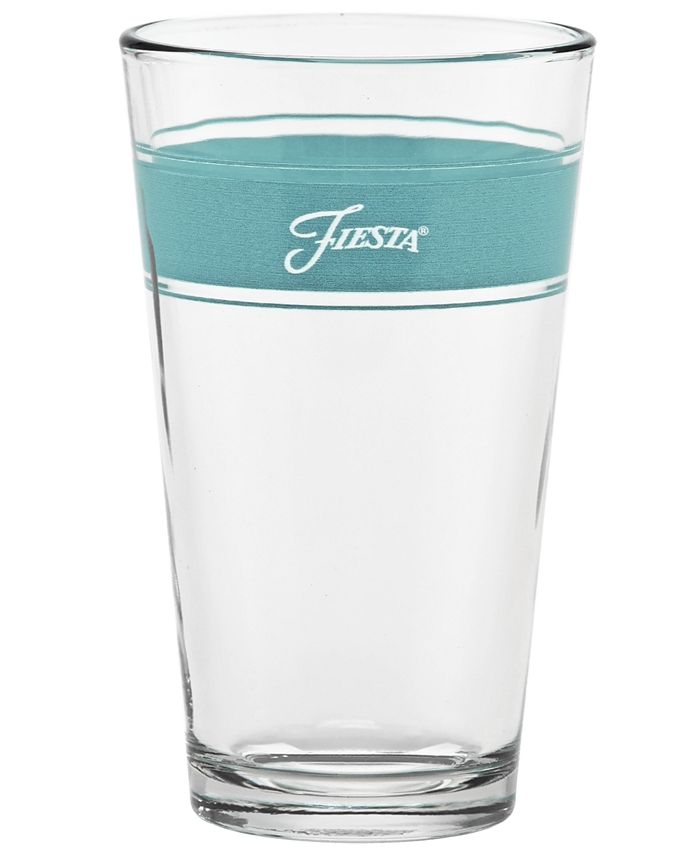 Fiesta Coastal Frame 16 Ounce Tapered Cooler Glass, Set of 4 - Macy's