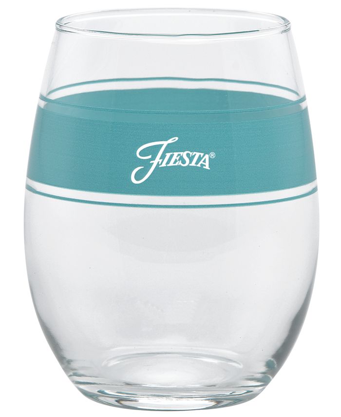 Fiesta Coastal Frame 15 Ounce Stemless Wine Glass, Set of 4 - Macy's
